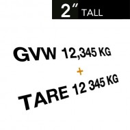 What are GVW & TARE decals?