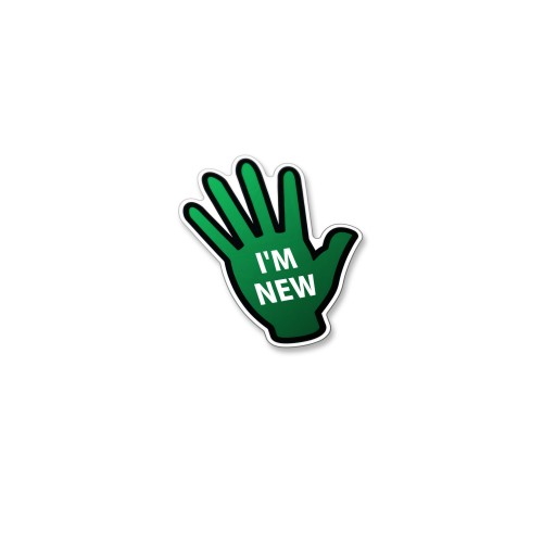 Green Hand Stickers - 50/Pack