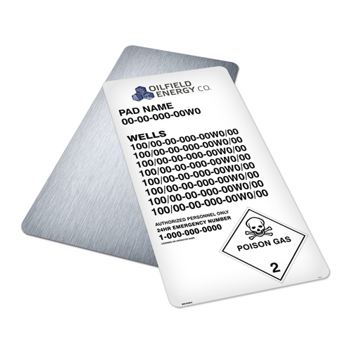 Wellsite Sign for Multi-Well Pad Entrance