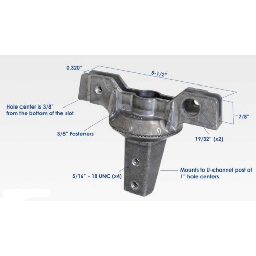 U-Channel Top Sign Bracket/Fastener