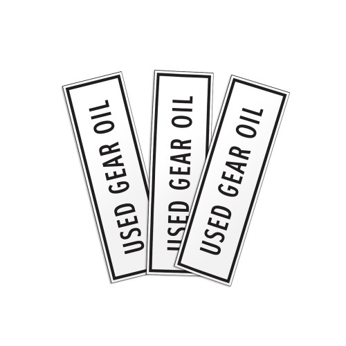 Used Gear Oil - Label