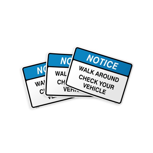 Walk Around Check Your Vehicle (alt) - Label