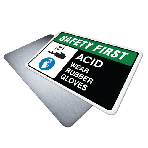 Acid (Wear Rubber Gloves)