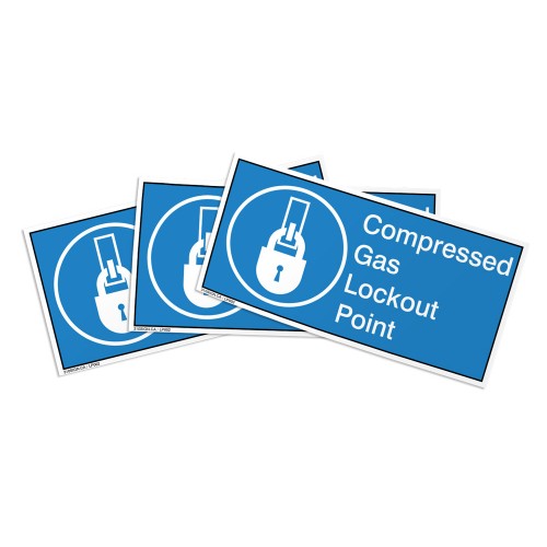 Compressed Gas Lockout Point Label