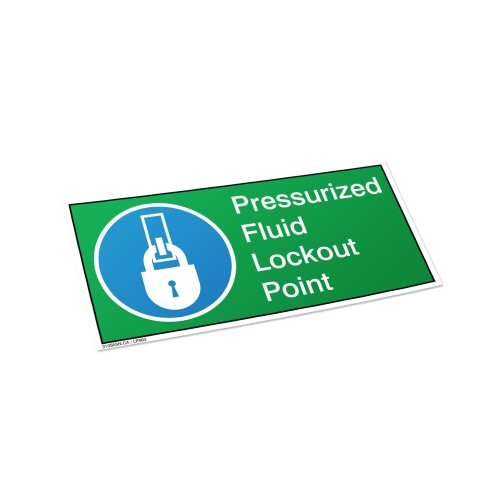 Pressurized Fluid Lockout Point Label