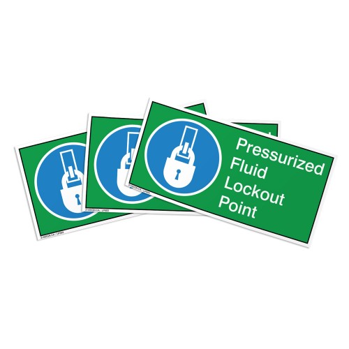 Pressurized Fluid Lockout Point Label