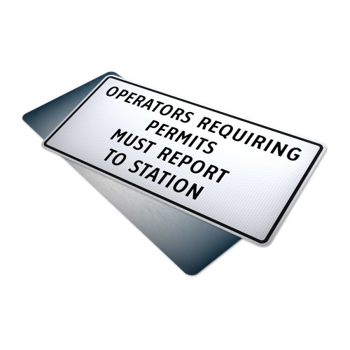 Operators Requiring Permits Must Report To Station
