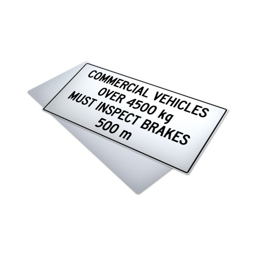 Commercial Vehicles Over 4500 kg Must Inspect Brakes 500 m