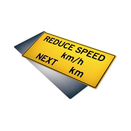 Reduce Speed __km/h Next __km