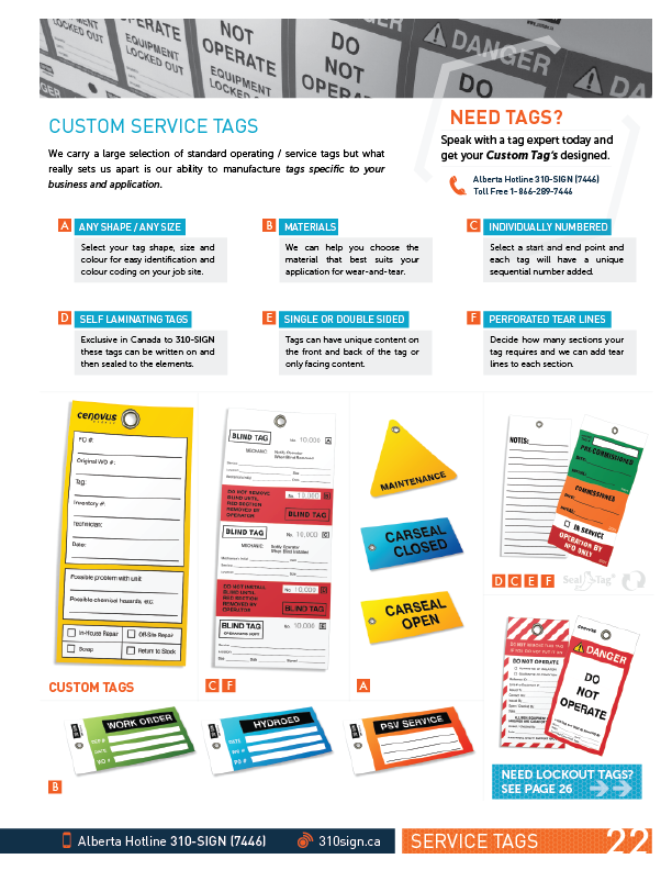 Custom Safety Tags, Free Customization!